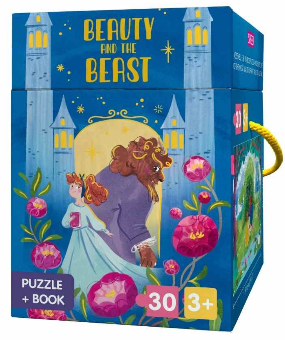 Beauty and the Beast Puzzle & Book Set - 30 Pieces | Sassi | STEAM Kids