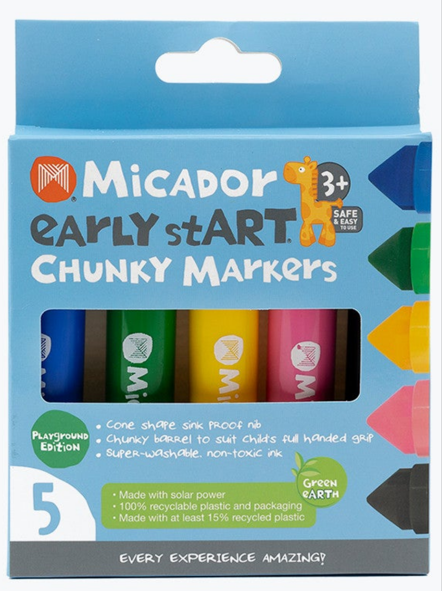 Micador early stART Chunky Markers | Set of 5 Playground Colours ...