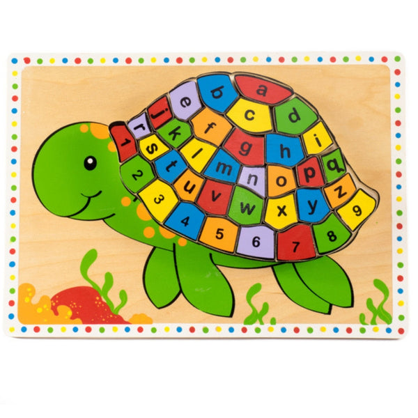Turtle Alphabet Chunky Puzzle | Kiddie Connect | STEAM Kids