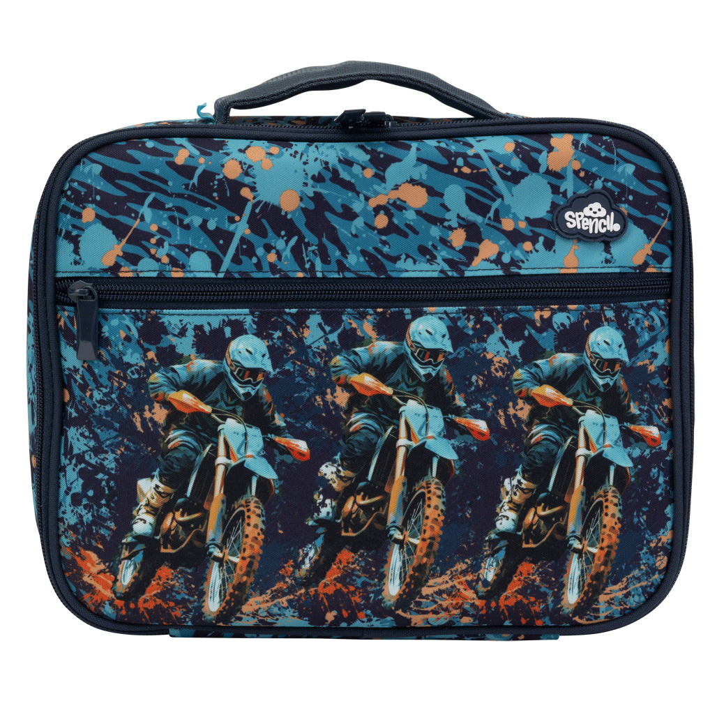 Spencil Big Cooler Lunch Bag - Moto Camo Trax | Insulated Lunch Box ...