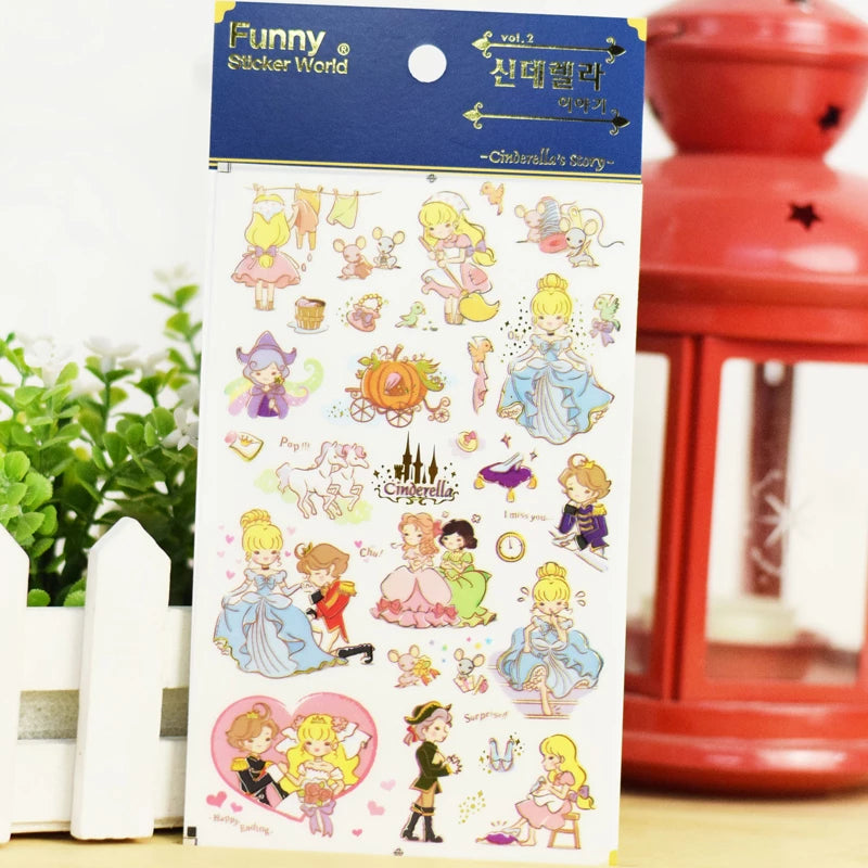 Cinderella's Story Sticker Sheet | Funny Sticker World | STEAM Kids